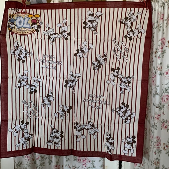 Accessories | Mickey Mouse 7 Anniversary Cotton Scarf | Poshmark